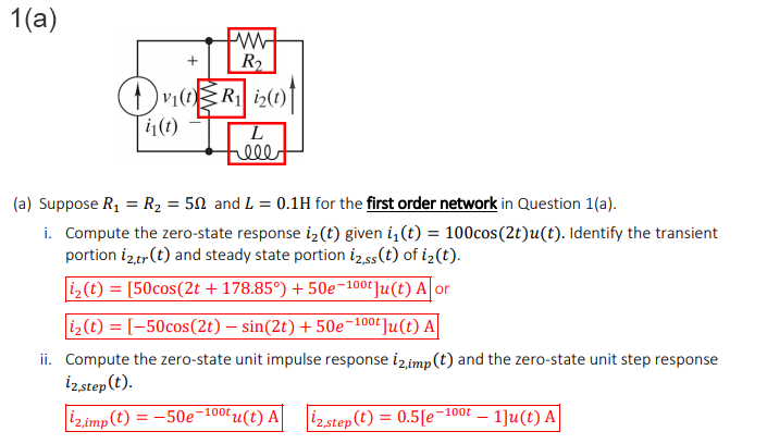 Solved Impulse, Step, and Ramp Responses (Linear Circuit | Chegg.com