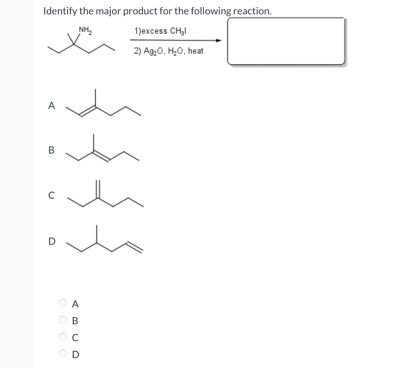 Solved Identify the major product for the following | Chegg.com
