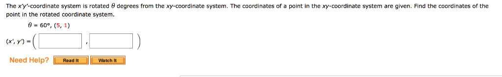 Solved The x'y'-coordinate system is rotated degrees from | Chegg.com