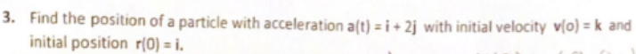 Solved Find the position of a particle with acceleration | Chegg.com