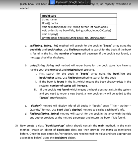 Solved Problems/Assignments - Book Store Application Create | Chegg.com