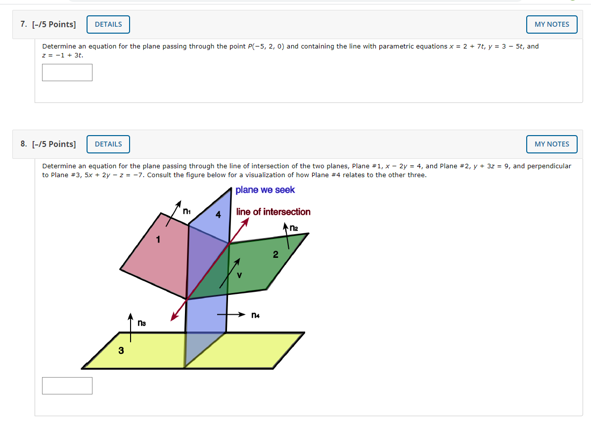 Solved 7. [-/5 Points] DETAILS MY NOTES Determine an | Chegg.com