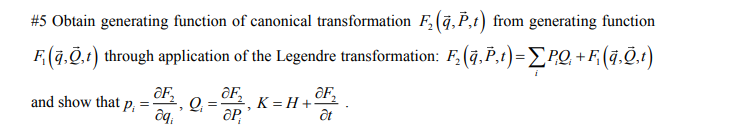 Solved #5 Obtain generating function of canonical | Chegg.com