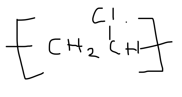 Solved The basic Unit of PVC, polyvinylchloride, is shown. | Chegg.com