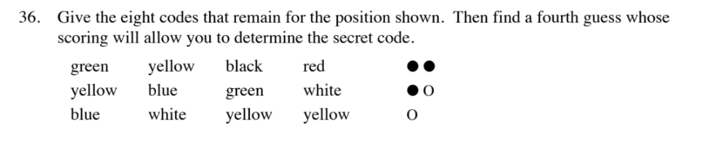 Solved 36. Give the eight codes that remain for the position | Chegg.com