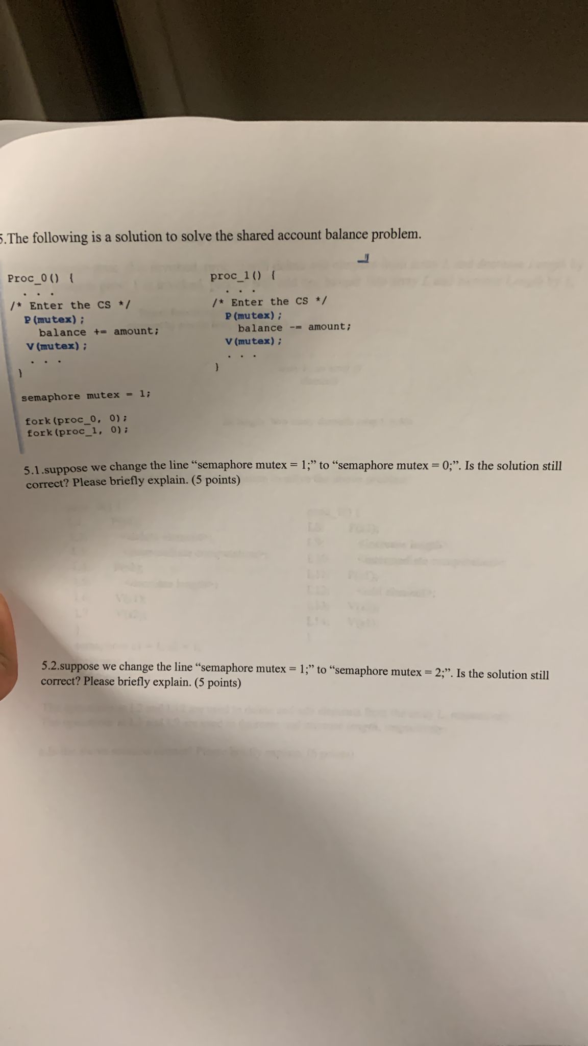 Solved 5.The following is a solution to solve the shared | Chegg.com