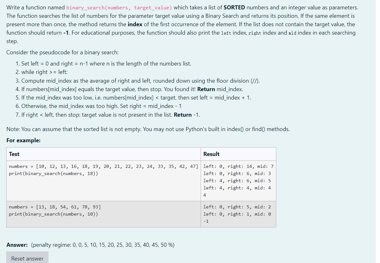 Solved Consider the following incomplete function: def | Chegg.com