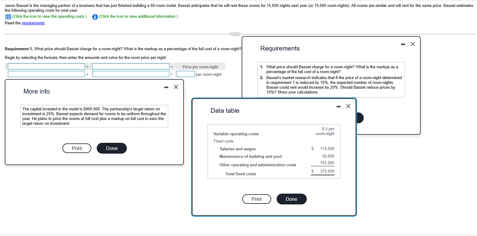 Solved the following operating costs for next year:(Click | Chegg.com