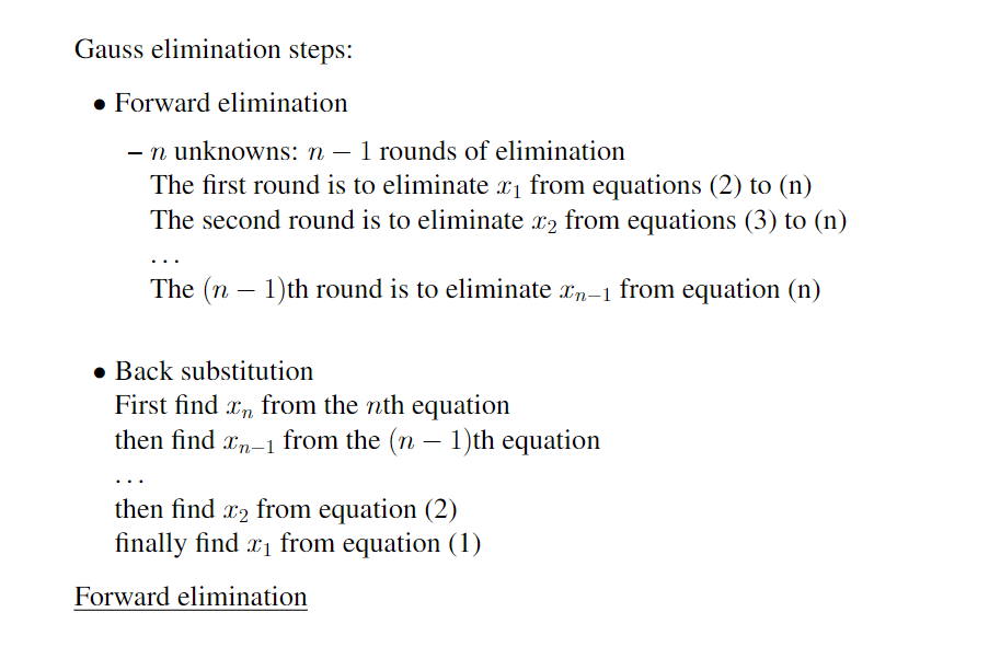 Solved Write A Simple Function Gausselimination Using 
