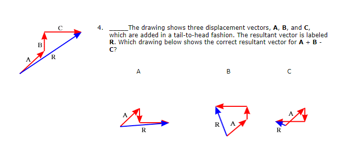 Solved The drawing shows three displacement vectors, A, B, | Chegg.com Solved The drawing shows three displacement vectors, A, B, | Chegg.com