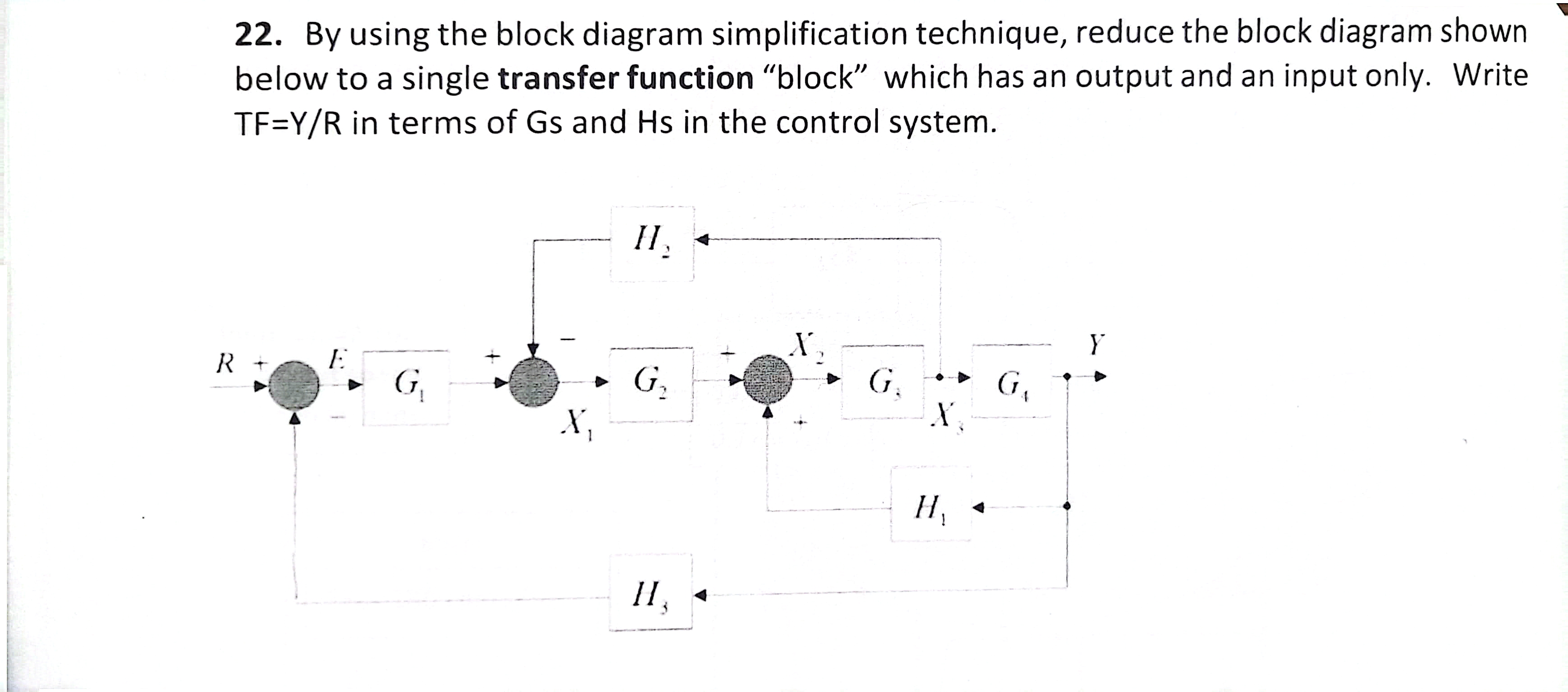 Solved By using the block diagram simplification technique, | Chegg.com