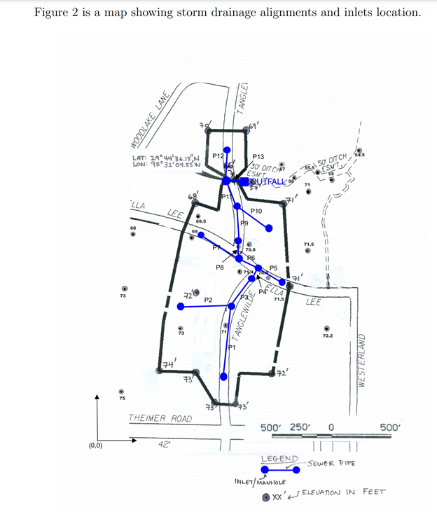 Figure 2 is a map showing storm drainage alignments | Chegg.com