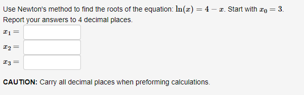 Solved Use Newton's method to find the roots of the | Chegg.com