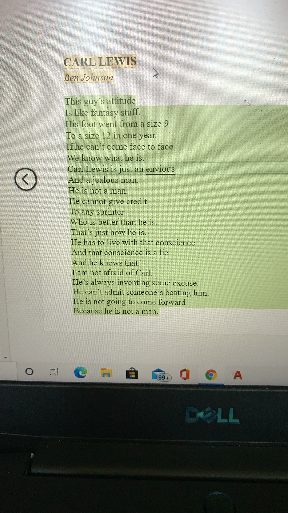 Solved Is the speaker in the poem a round and dynamic | Chegg.com