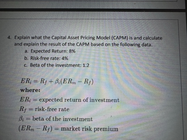 Solved Explain what the Capital Asset Pricing Model (CAPM) | Chegg.com
