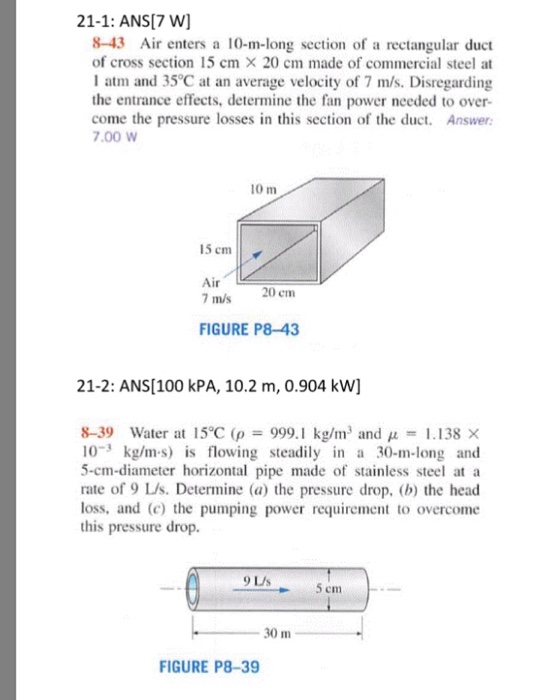 Solved Air enters a 10-m-long section of a rectangular duel | Chegg.com