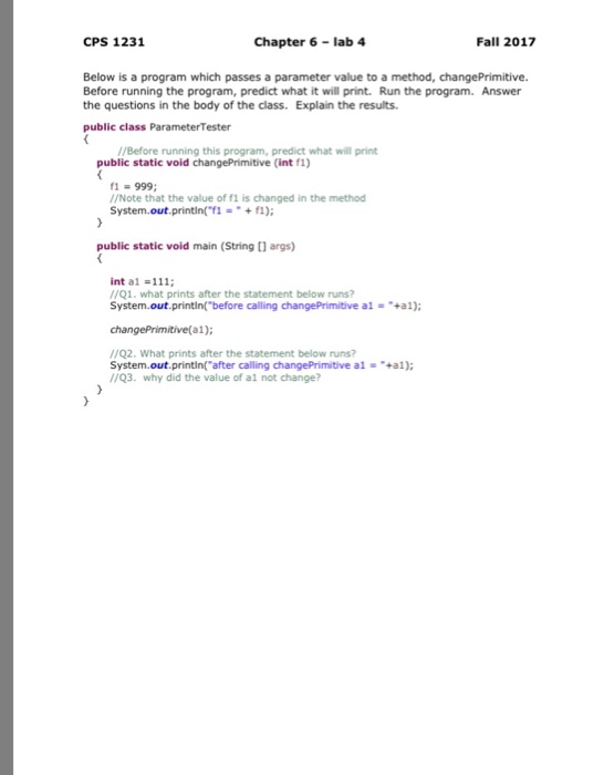 Solved Cps 1231 Chapter 6 Lab 4 Fall 2017 Below Is A Program 