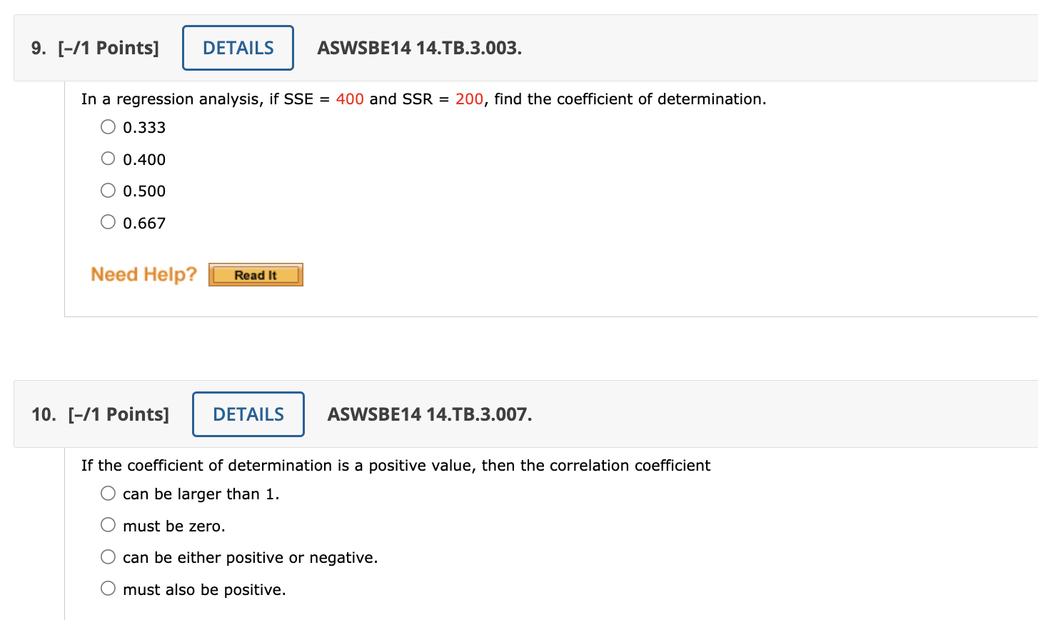 Solved In a regression analysis, if SSE =400 and SSR=200, | Chegg.com