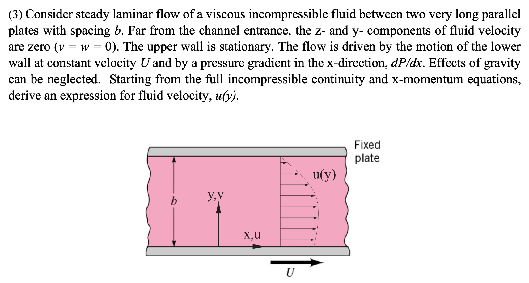 Solved (3) Consider steady laminar flow of a viscous | Chegg.com Solved (3) Consider steady laminar flow of a viscous | Chegg.com