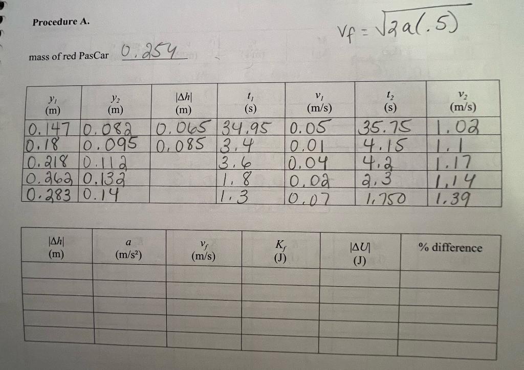 Experiment 6. Conservation Energy and Momentum | Chegg.com