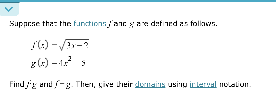 Solved Suppose that the functions f and g are defined as | Chegg.com