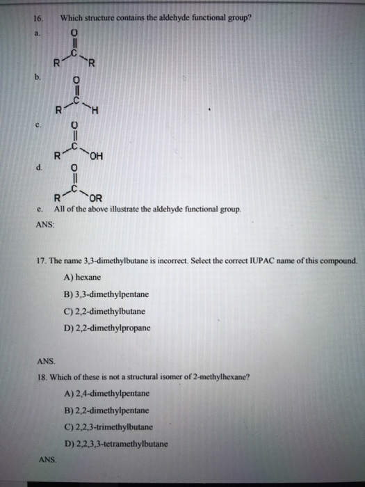Aldehyde Functional Group