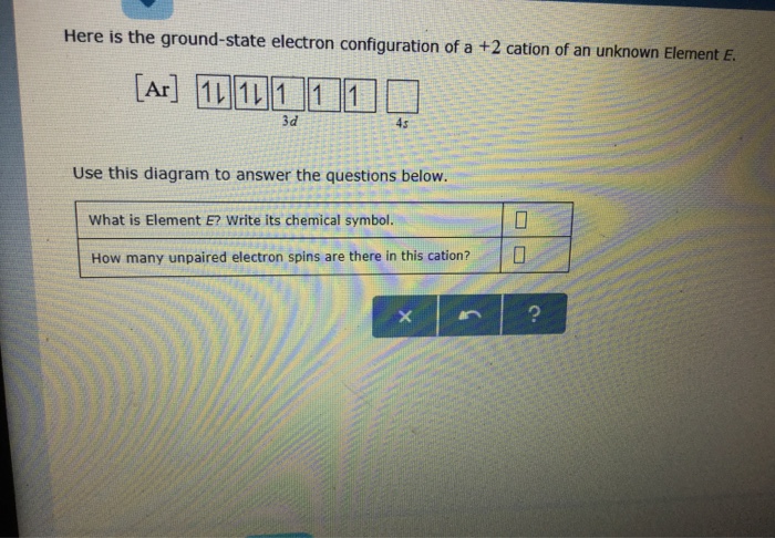 Solved Here Is The Ground State Electron Configuration Of A