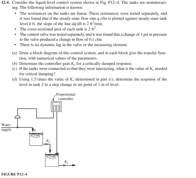 Solved from "Process Systems Analysis and Control" by | Chegg.com