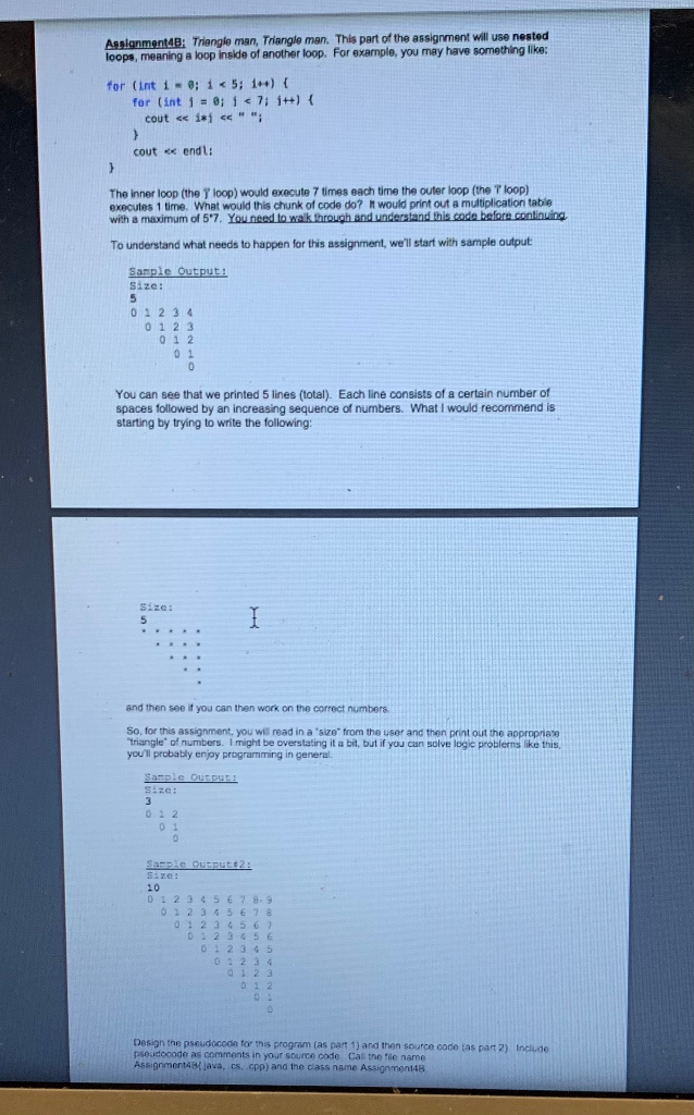 Solved Assignment4B: Triangle man, Triangle man. This part | Chegg.com