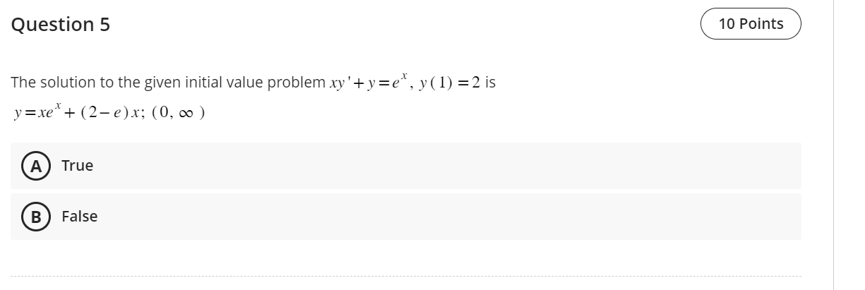 Solved The solution to the given initial value problem | Chegg.com
