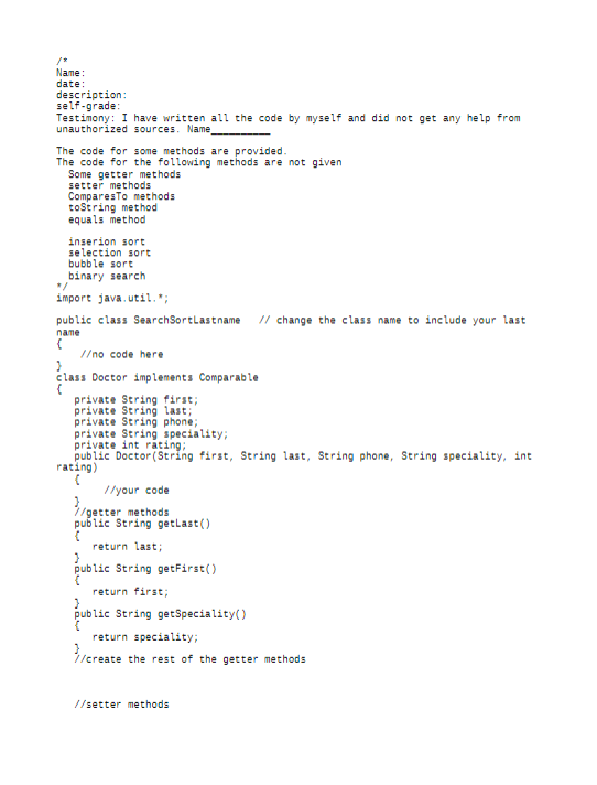 Solved / * Name : date: description: self-grade: Testimony: | Chegg.com