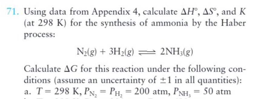 Solved 1. Using data from Appendix 4, calculate ΔH∘,ΔS∘, and | Chegg.com