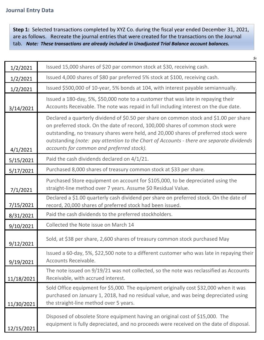 Solved 1. Recreate the journal for the selected | Chegg.com