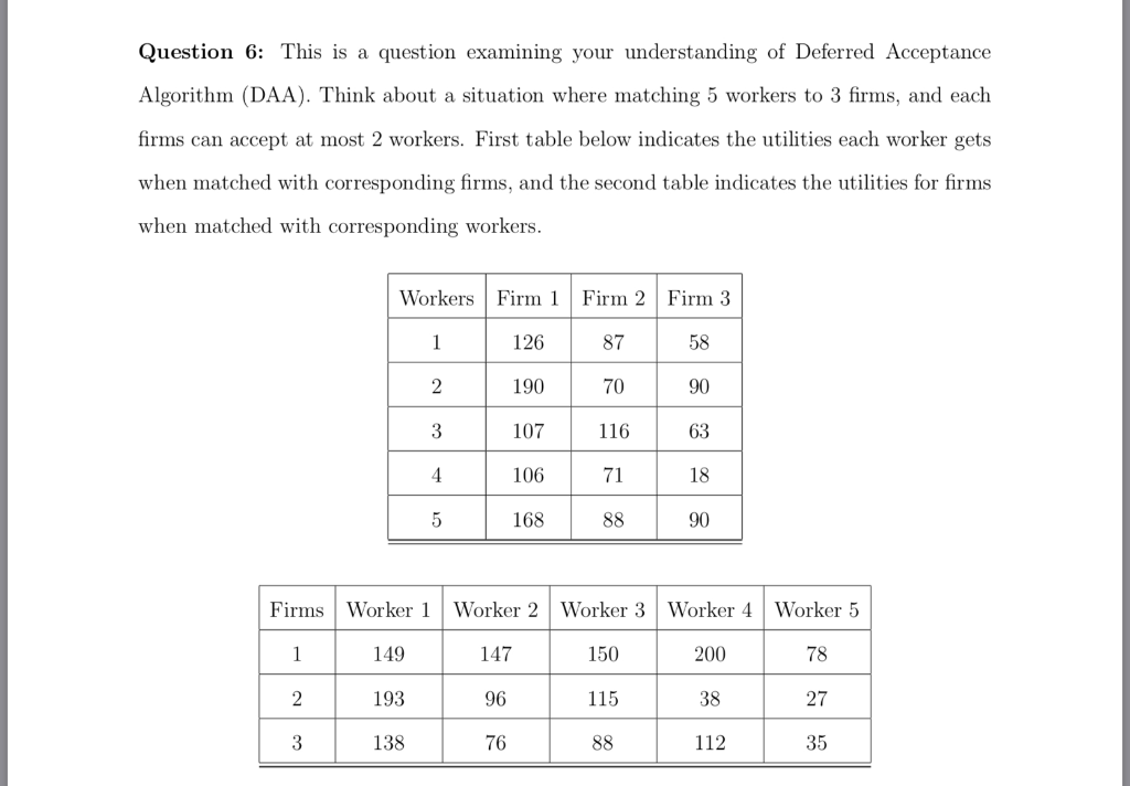 Solved Question 6: This is a question examining your | Chegg.com