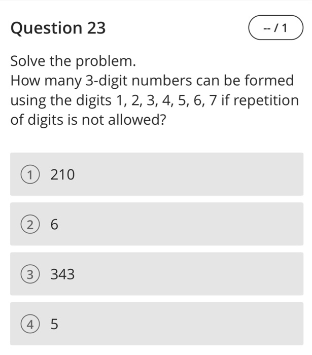 Solved Question 23 Solve the problem. How many 3-digit | Chegg.com