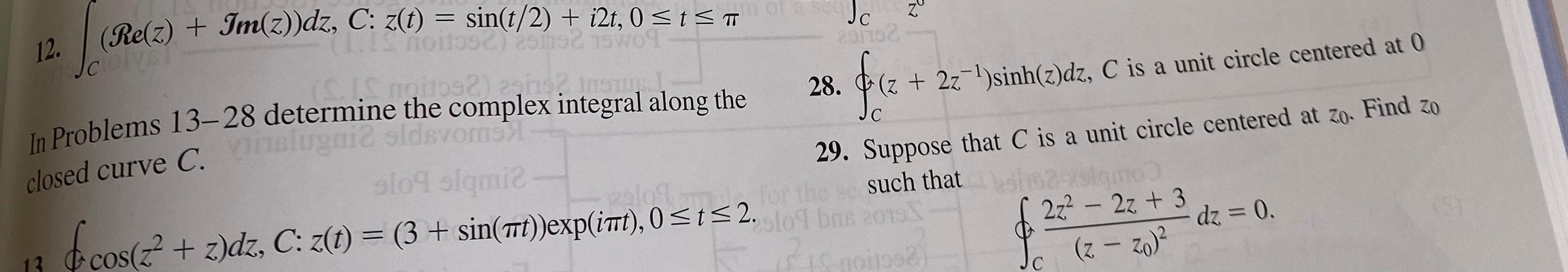 Solved In Problems 13-28 determine the complex integral | Chegg.com