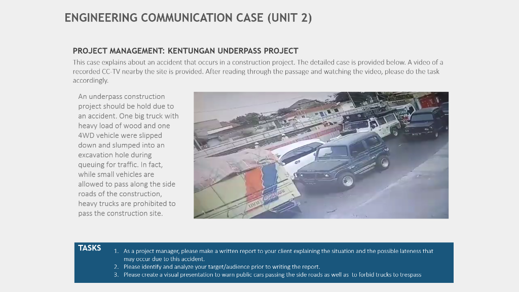 Solved ENGINEERING COMMUNICATION CASE (UNIT 2) PROJECT | Chegg.com