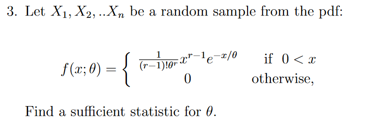 Solved Let X1, X2,..Xn be a random sample from the | Chegg.com