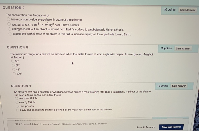 Solved QUESTION 10 points Save Answe At what altitude is the | Chegg.com