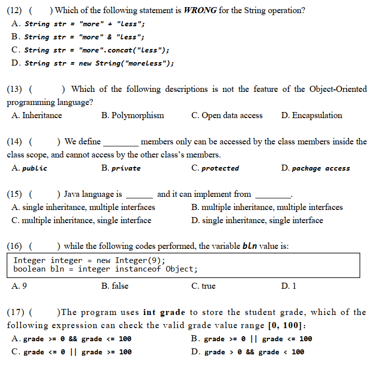 Solved (1) I Java is firstly invented by? A. HP B. IBM C. | Chegg.com Solved (1) I Java is firstly invented by? A. HP B. IBM C. | Chegg.com