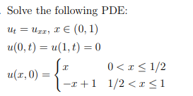 Solved Solve the following PDE: | Chegg.com