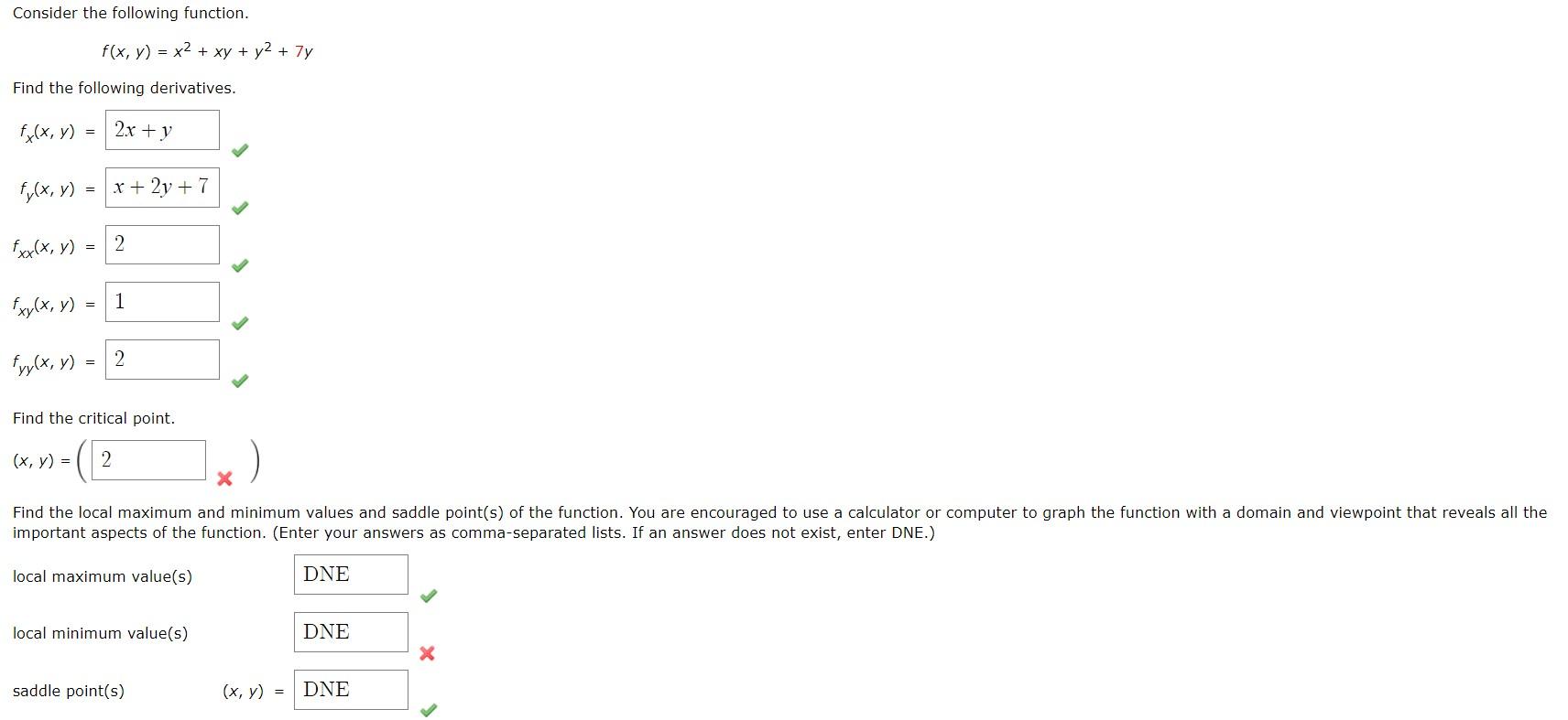 Solved Consider the following function. f (x, y) = x2 | Chegg.com