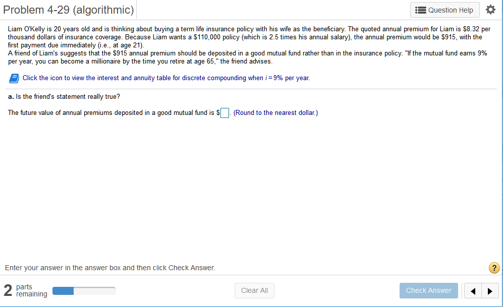 Solved Engineering Economy Homework Question Two sub-parts | Chegg.com