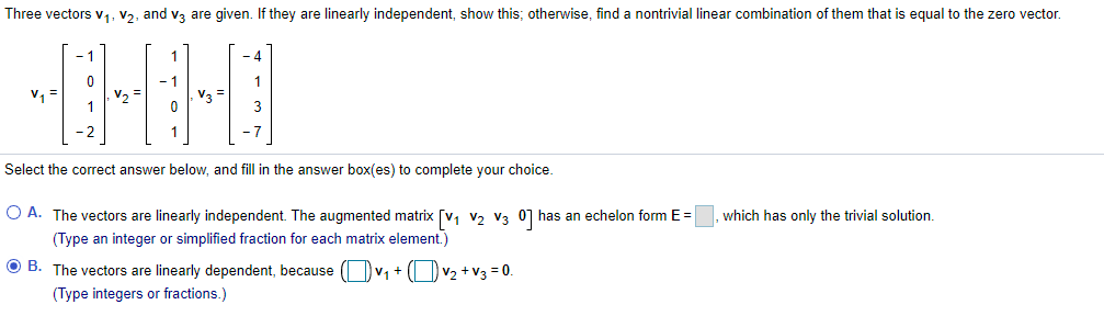 Solved Express the indicated vector was a linear combination | Chegg.com
