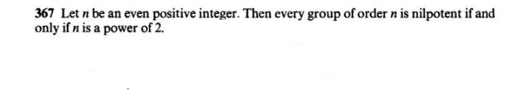 Solved 367 Let n be an even positive integer. Then every | Chegg.com