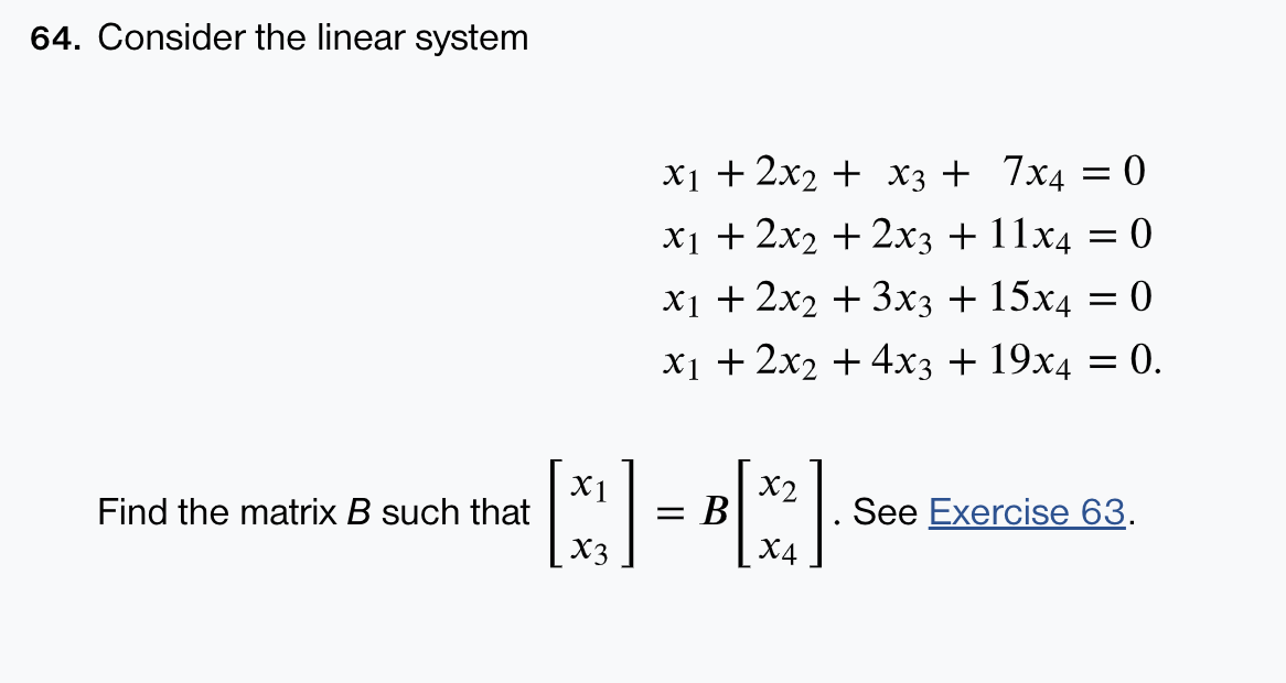 Solved Consider the linear | Chegg.com