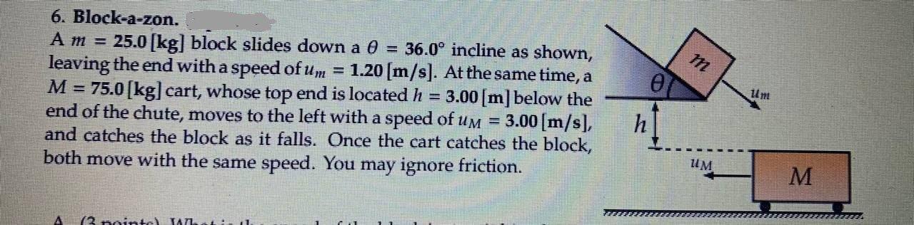 Solved 6. Block-a-zon. A m=25.0[ kg] block slides down a | Chegg.com