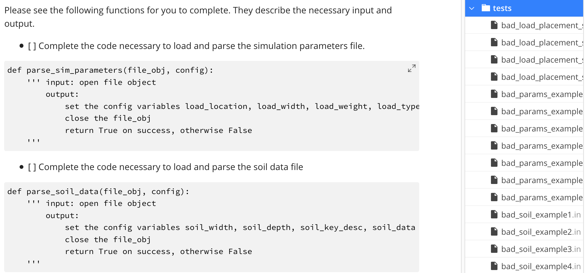 What functions should I write to open the file object | Chegg.com