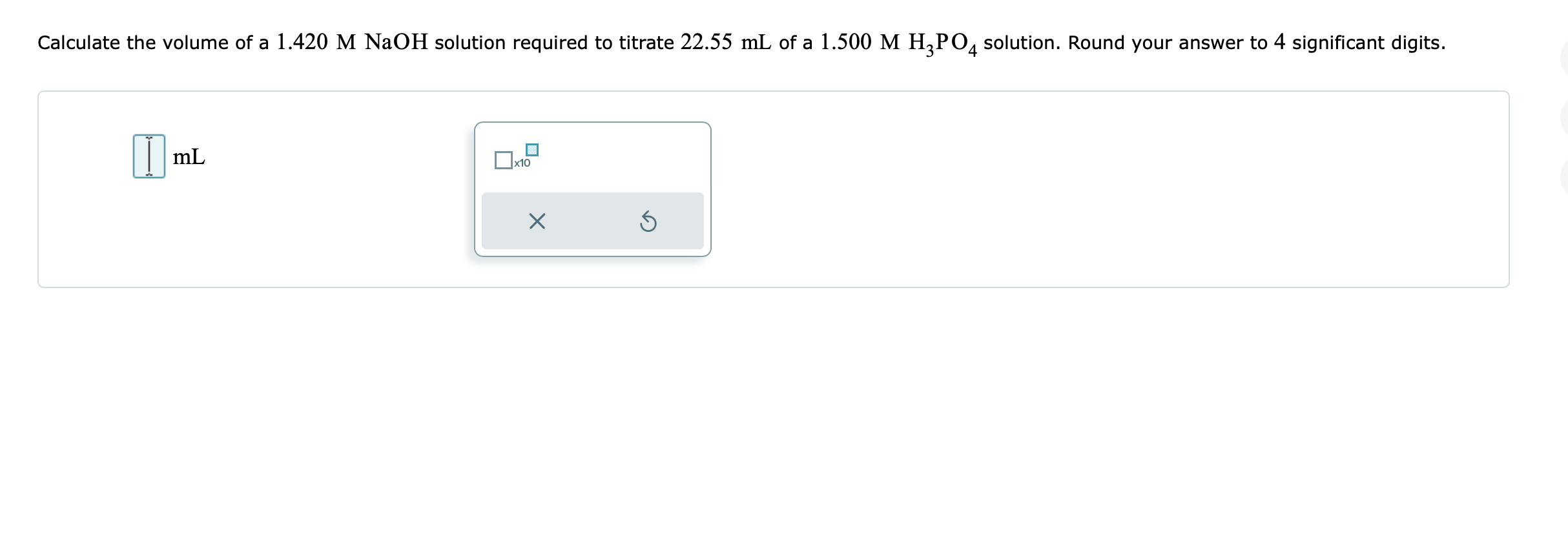 Solved Calculate the volume of a 1.420MNaOH solution | Chegg.com