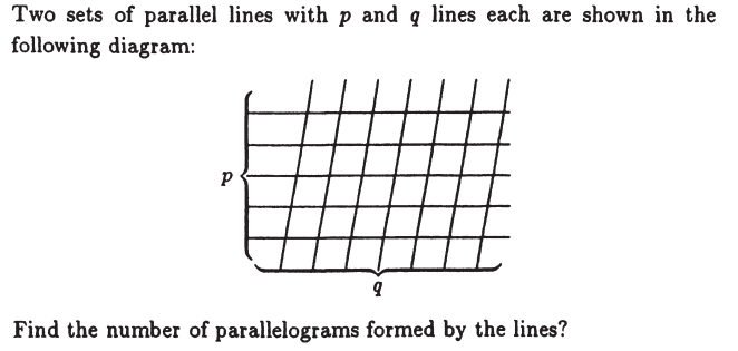 Solved Two sets of parallel lines with p and q lines each | Chegg.com